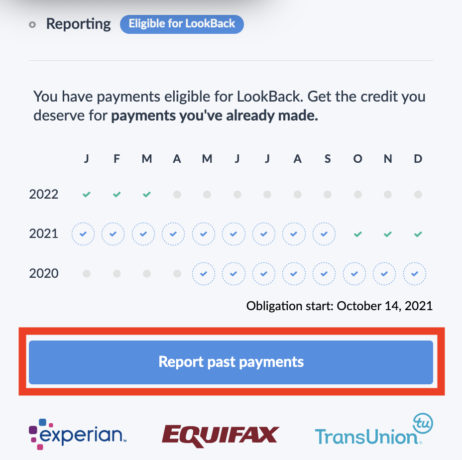 How do I get LookBack (back reporting)?